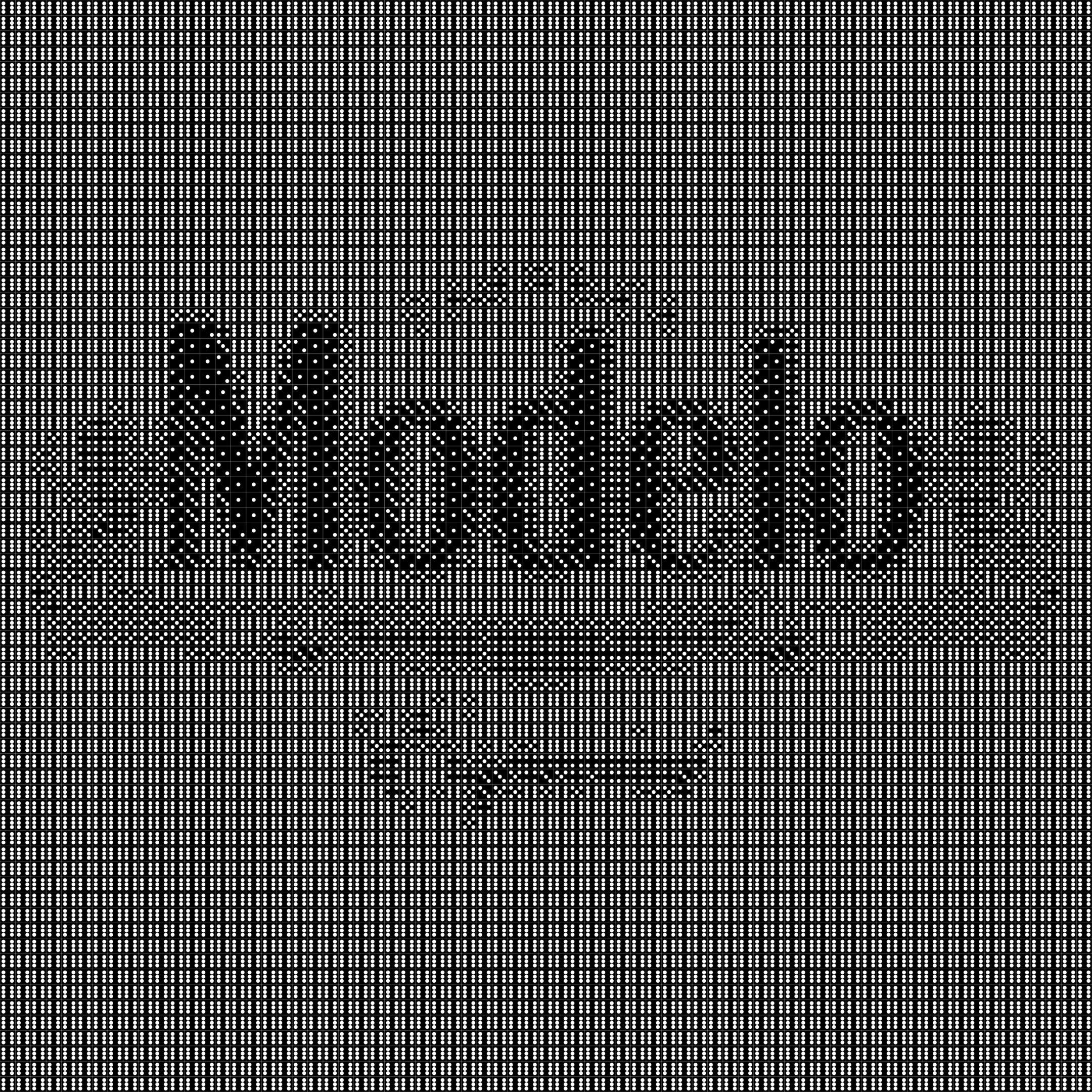 Modelo Dice Art Mosaic Handcrafted Portrait with 10,000+ Dice, Two Size ...